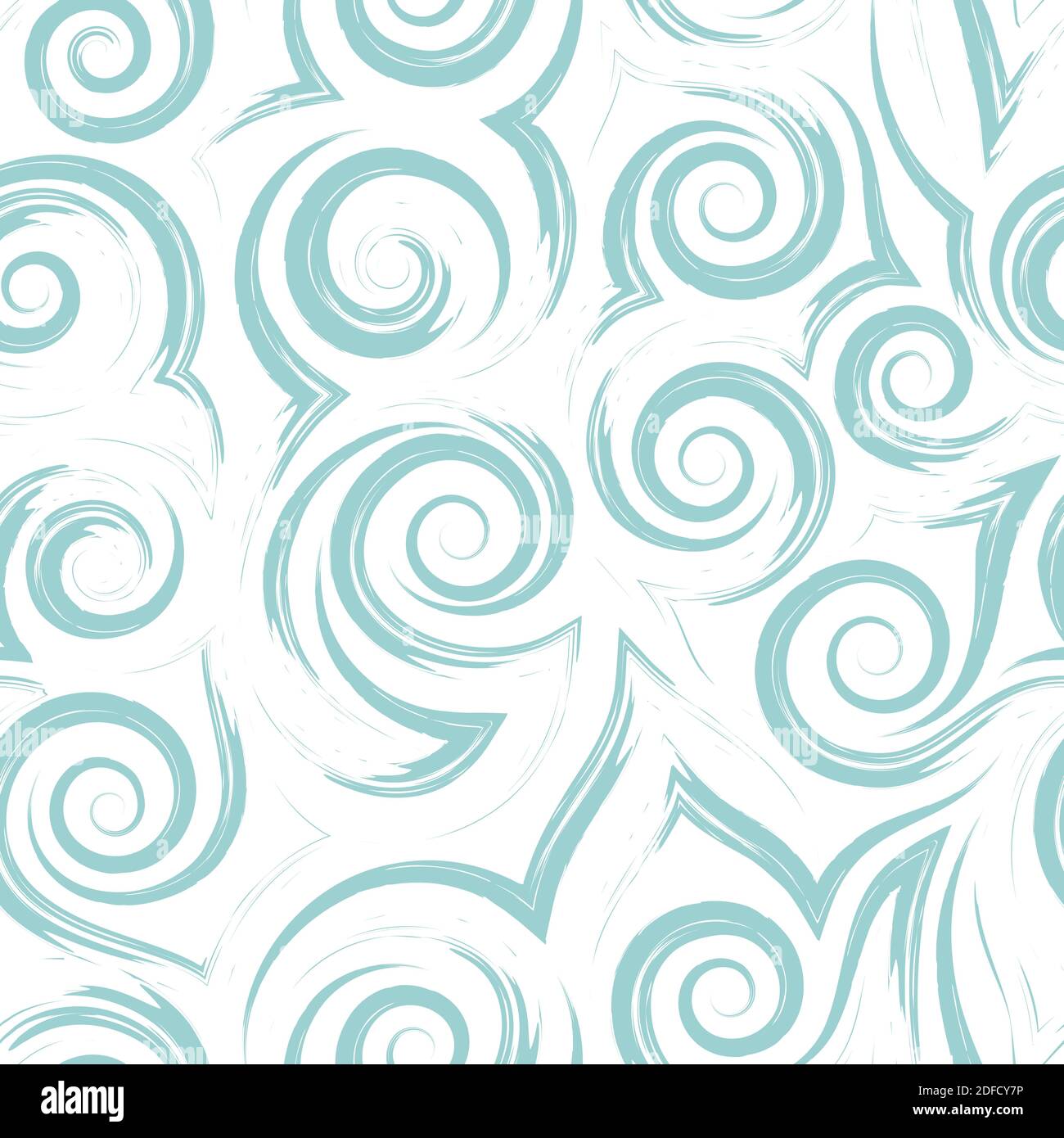 Seamless vector pattern of spirals of smooth lines and corners of ...