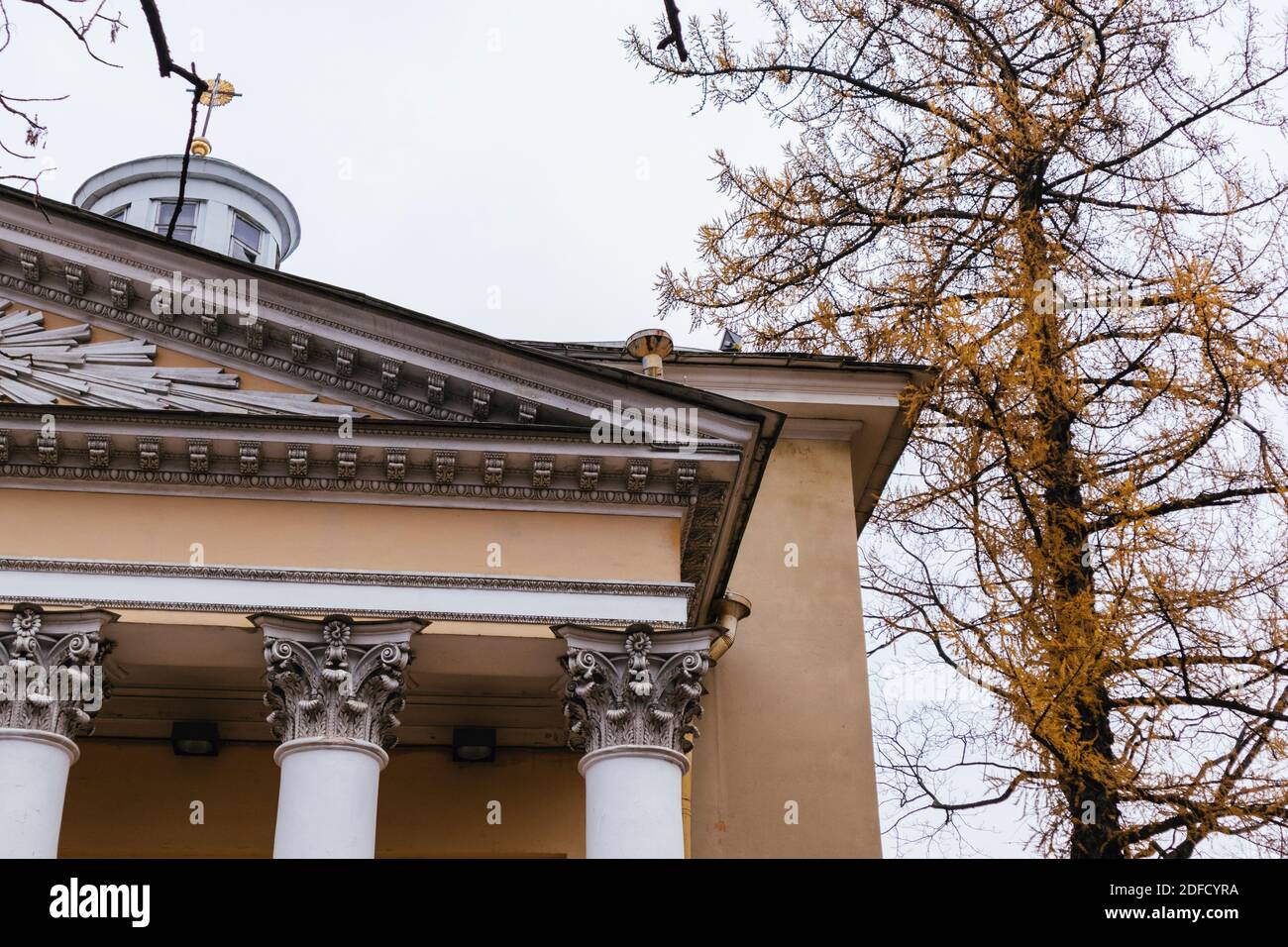 Catholic Church in architectural style classicism column Pyramid of ...