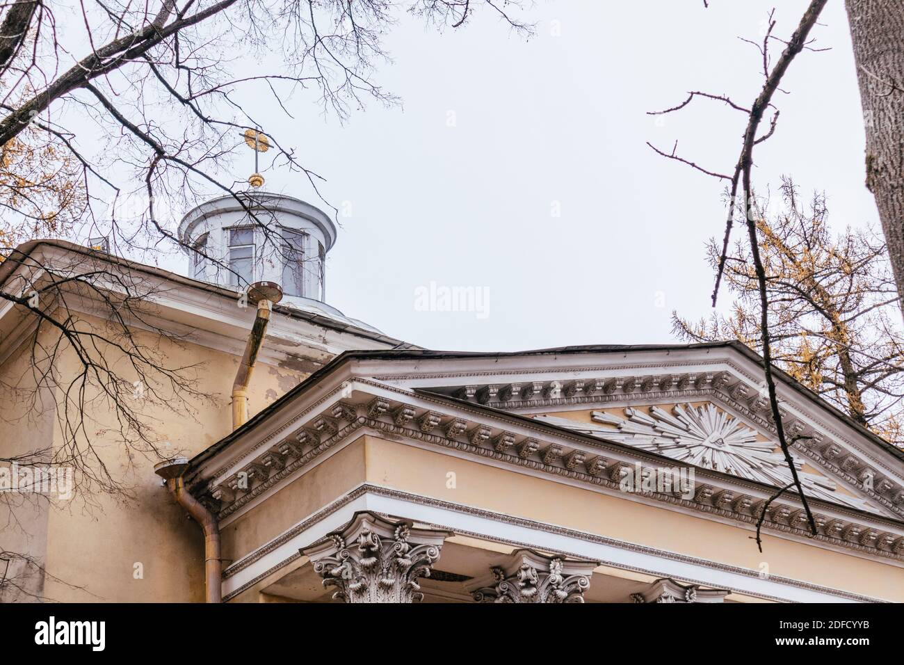 Catholic Church in architectural style classicism column Pyramid of ...