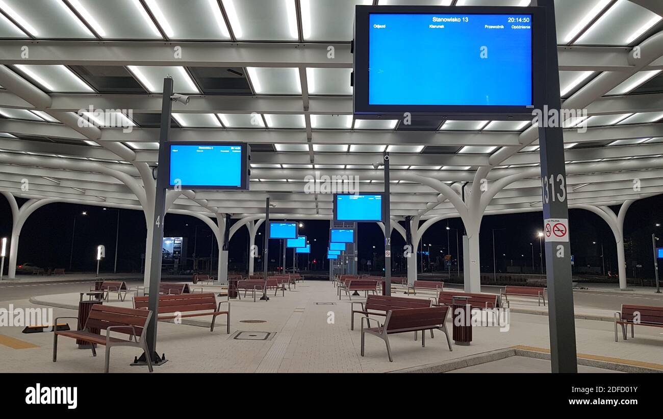 The new public transport interchange in Katowice Stock Photo - Alamy