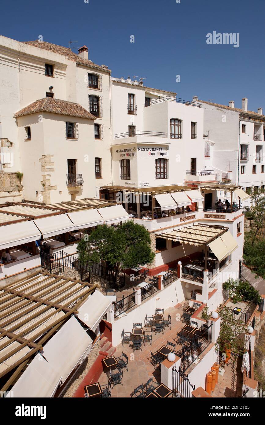 Restaurant in Ronda, Spain Stock Photo - Alamy