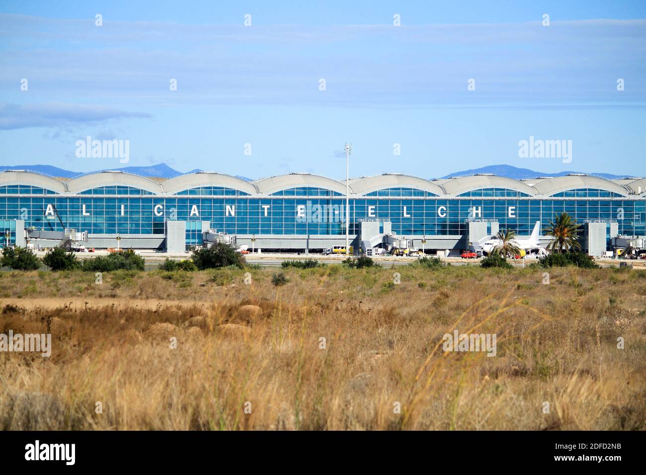 El Altet, Elche, Alicante, Spain- November 30, 2020: Panoramic view of ...