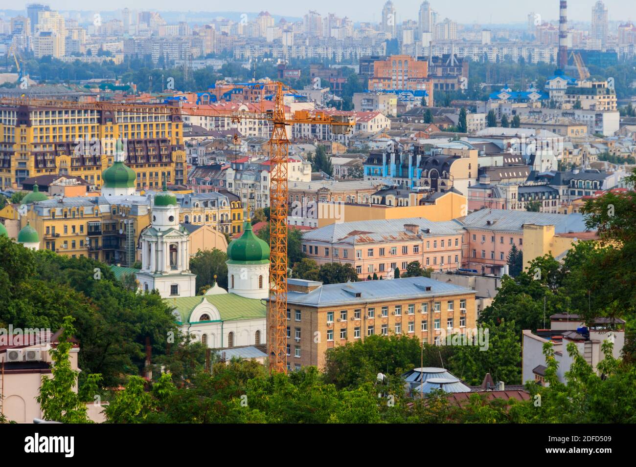 View of historical neighbourhood Podil in Kiev, Ukraine Stock Photo - Alamy