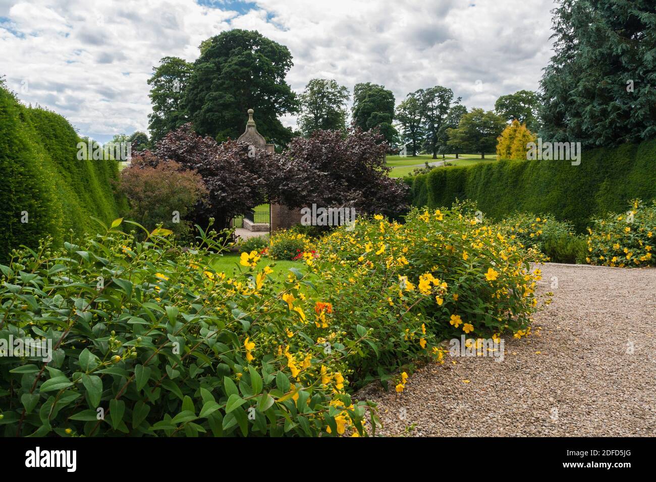 The colourful gardens at Raby Castle,Staindrop,Co.Durham,England,UK ...