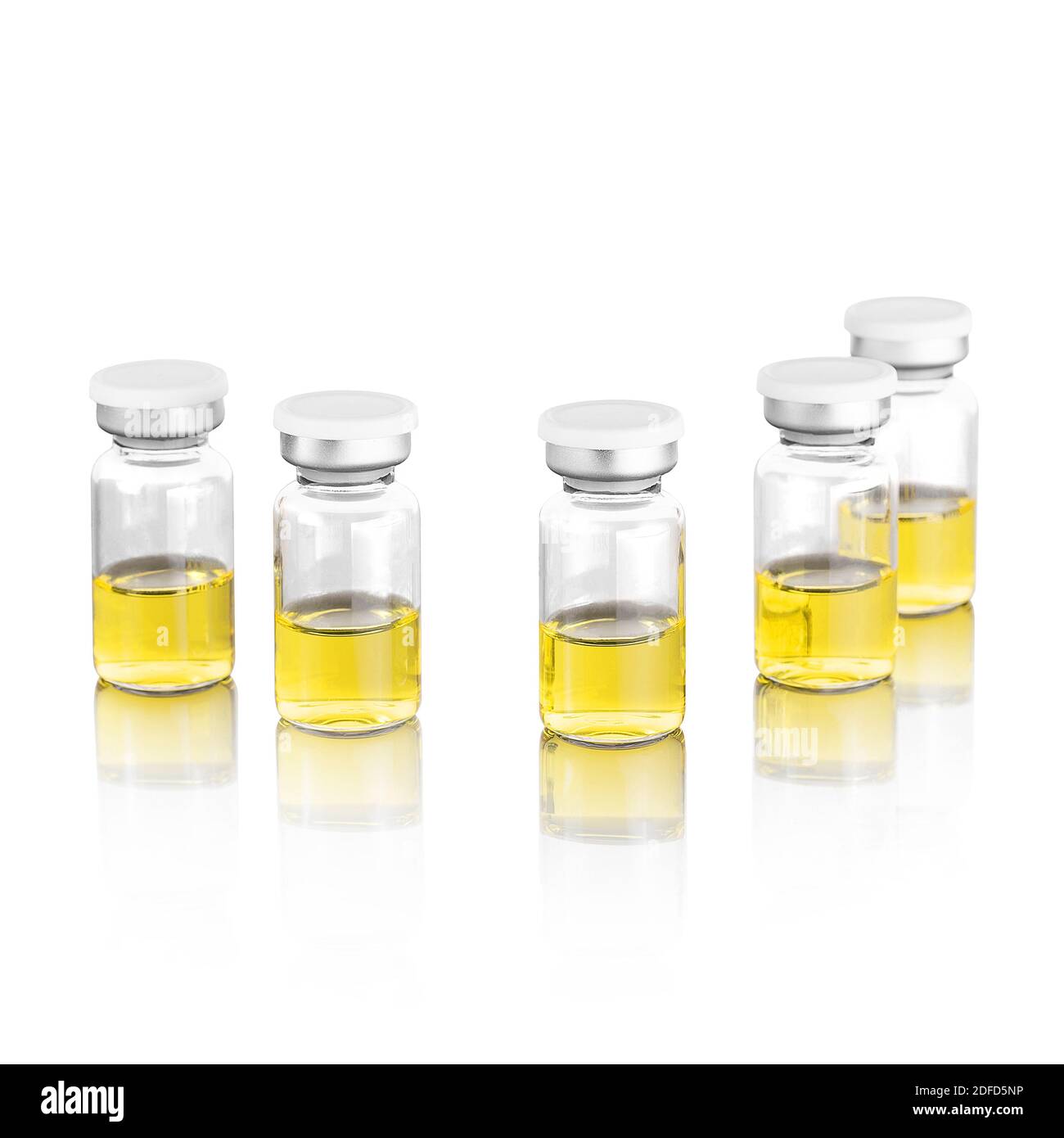 Medical clear glass vial for vaccination. Medicine bottle for injection ...