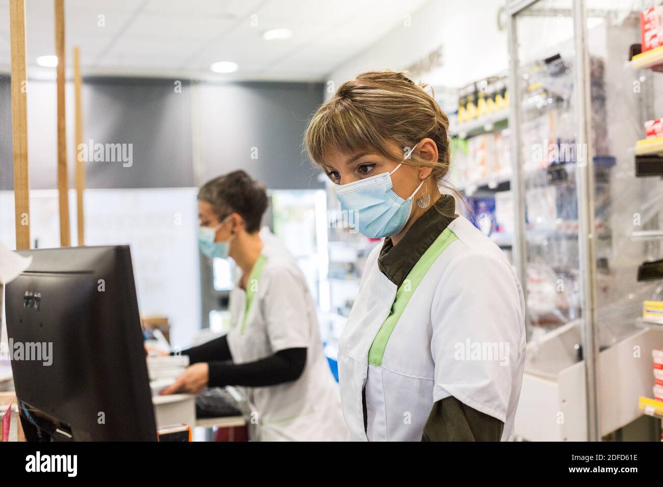 Interior of a pharmacy, France Stock Photo - Alamy