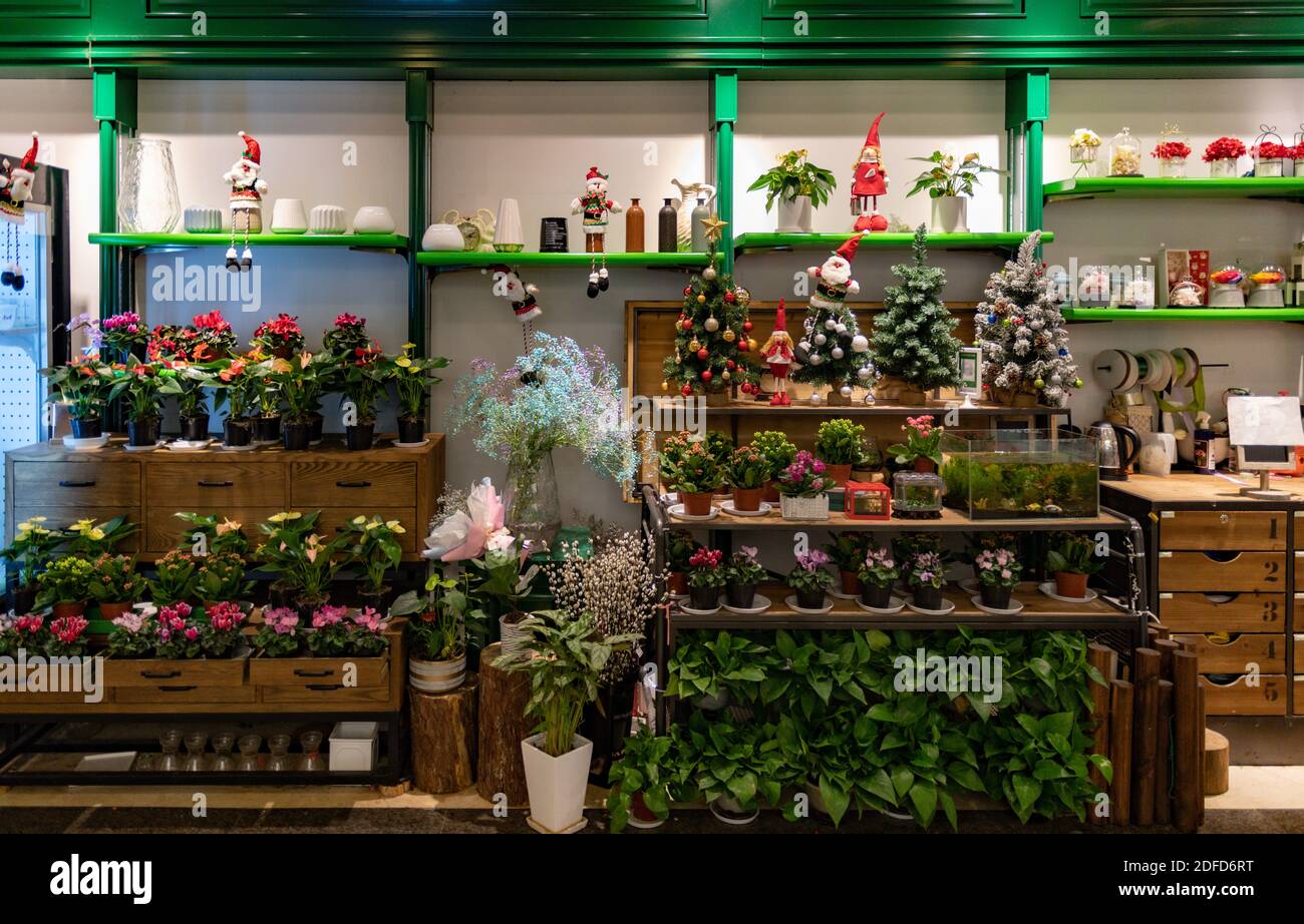 Christmas floral arrangement hi-res stock photography and images - Alamy