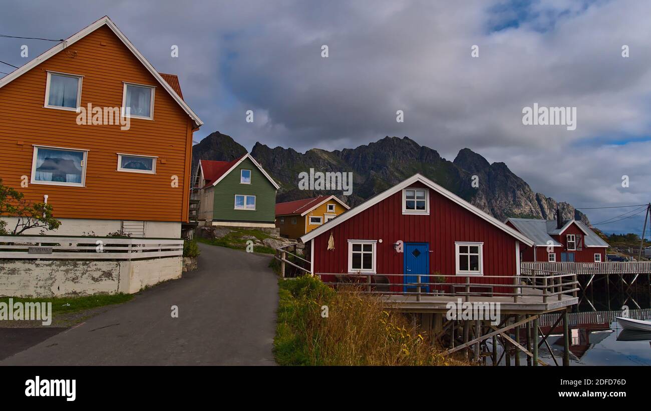 Wooden houses in fishing village hi-res stock photography and images ...
