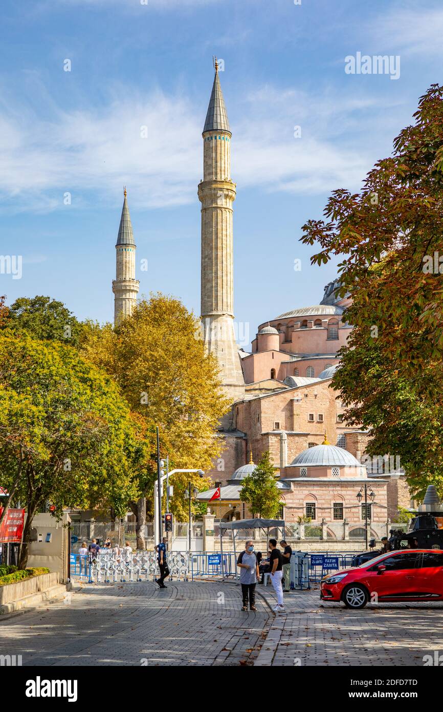 The streets of picturesque Istanbul with historical architecture and ...