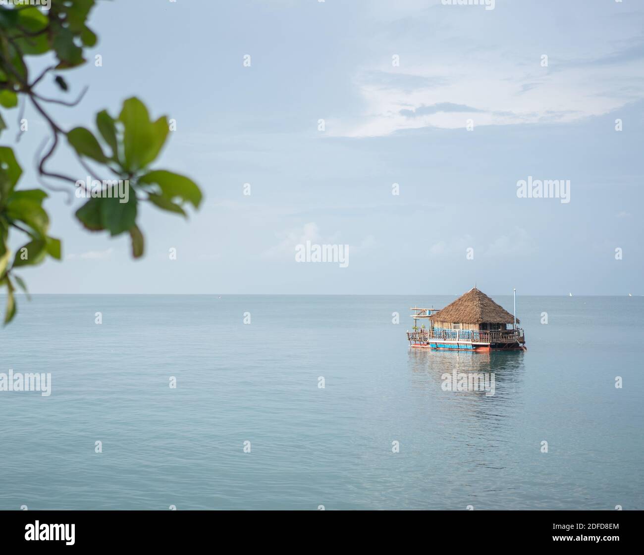 Wooden house on water Stock Photo - Alamy
