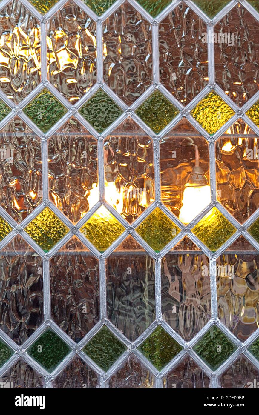 stained glass window in a pub Stock Photo - Alamy