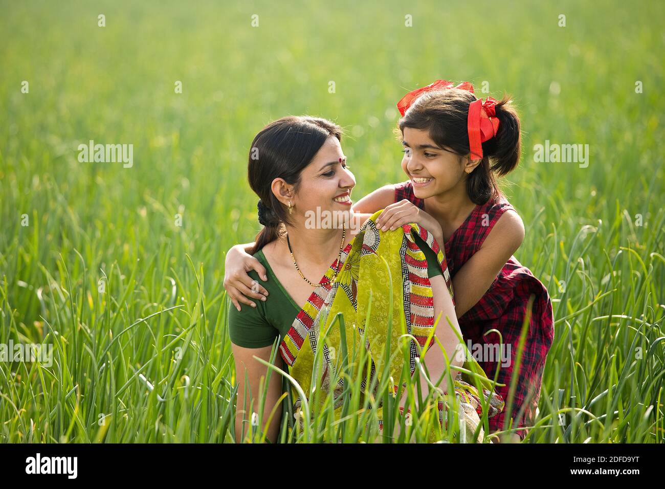 Indian village mother daughter hi-res stock photography and images - Alamy