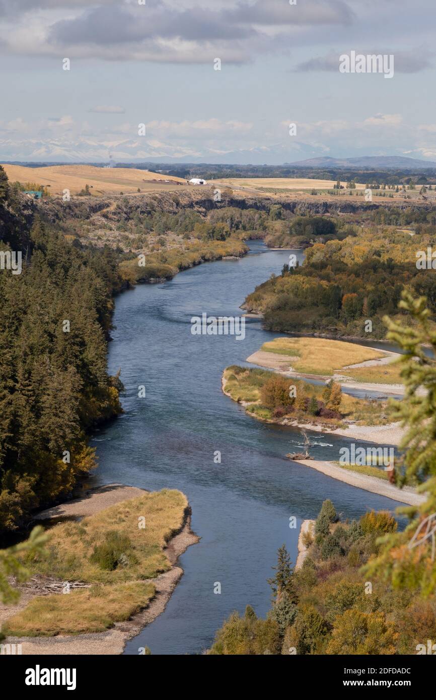 Scenic Landscape Along the Snake River Idaho in Autumn Stock Photo - Alamy