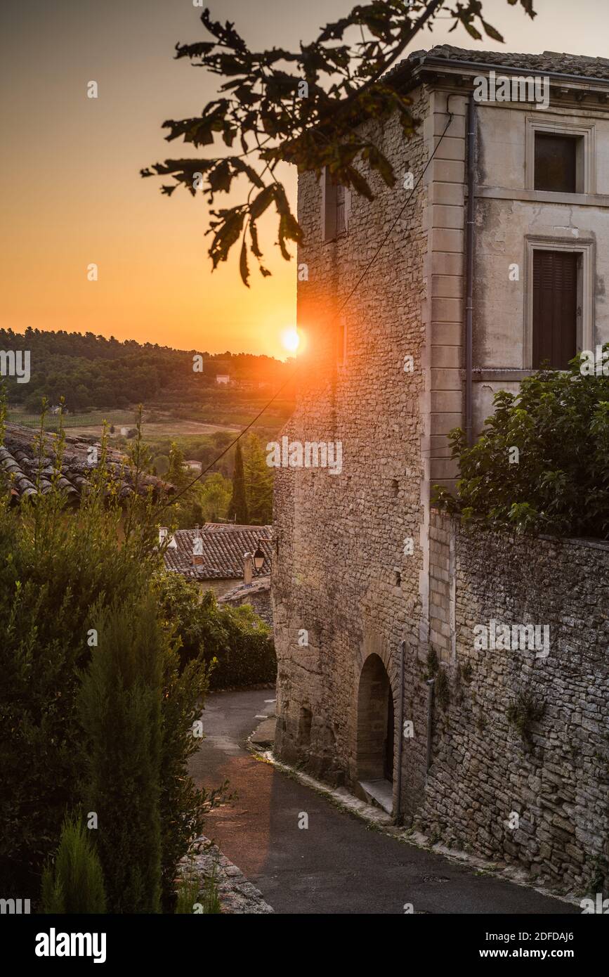 Street of the village Goult, Provence, France, Europe Stock Photo - Alamy