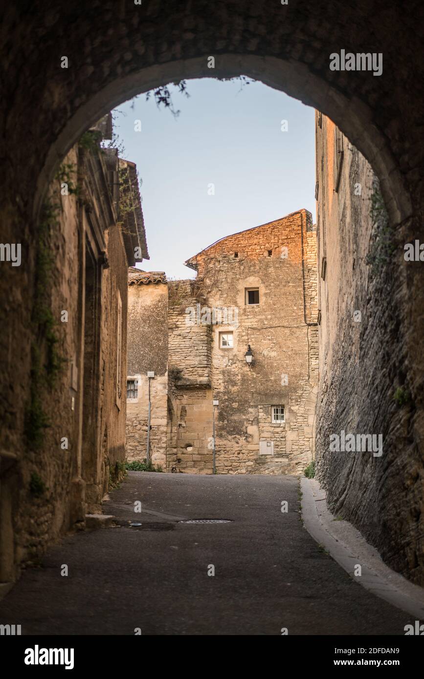 Street of the village Goult, Provence, France, Europe Stock Photo - Alamy