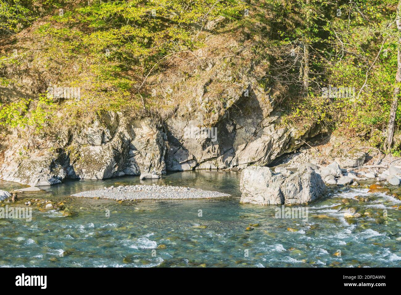 Creek with pure water in the deep canyon. Sochi Stock Photo - Alamy