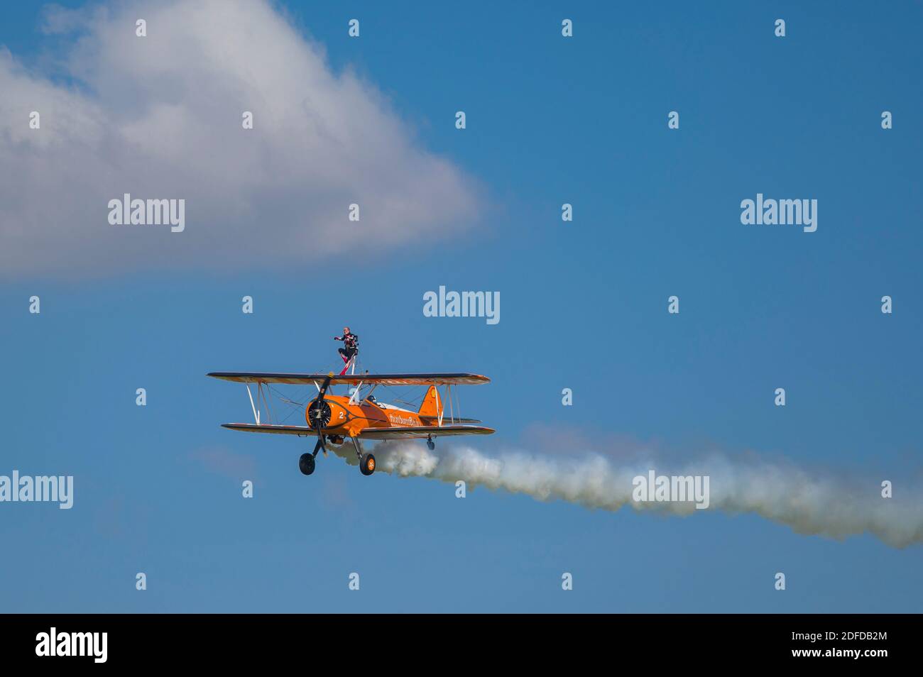 Aerosuperbatics wingwalking display team performing at an event in the ...