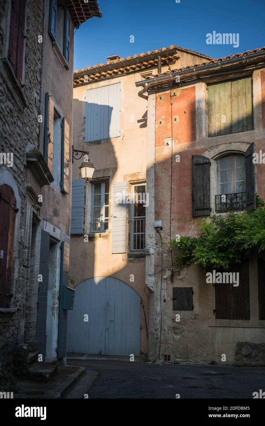 Street of the village Goult, Provence, France, Europe Stock Photo - Alamy