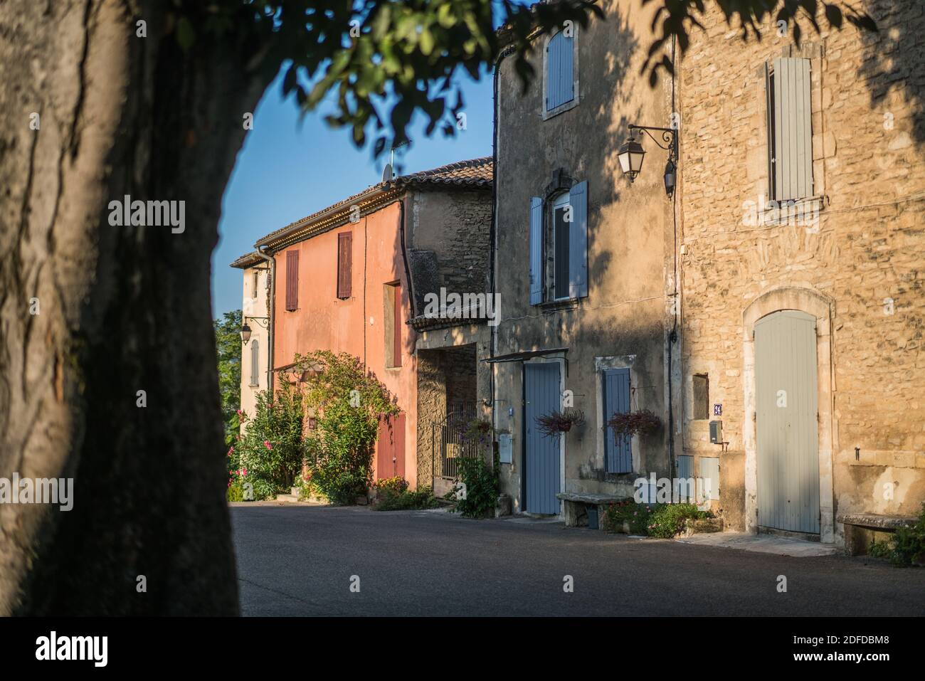 Street of the village Goult, Provence, France, Europe Stock Photo - Alamy