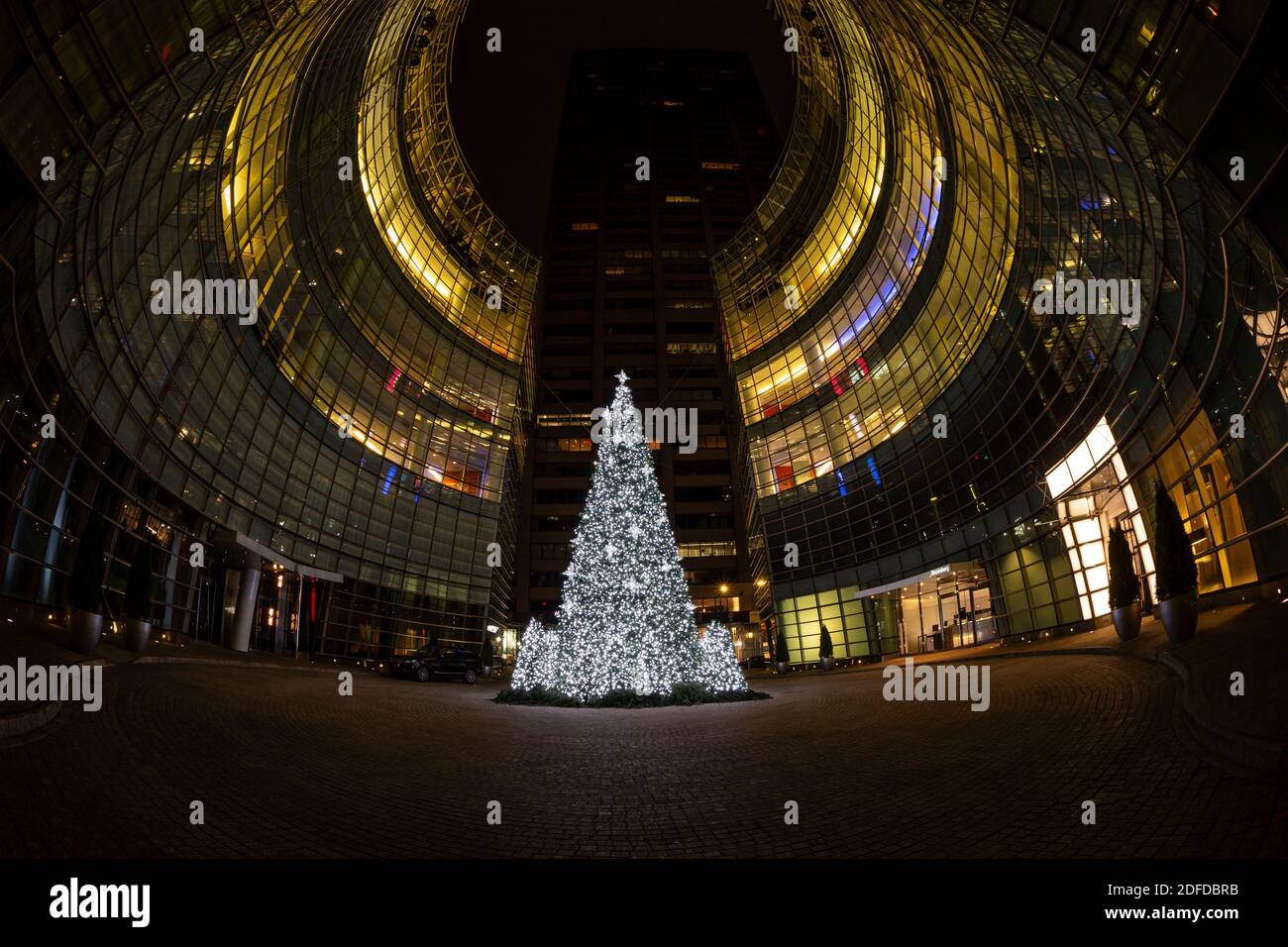 New York, NY - December 3, 2020: Christmas decorations seen all around ...