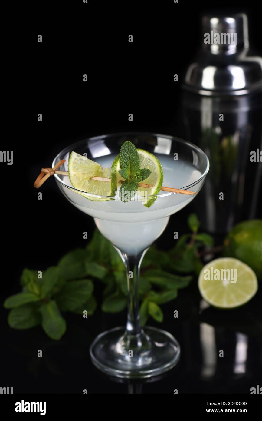 Tequila, Citrus liquor, lime juice - this is a Margarita cocktail. A of ...