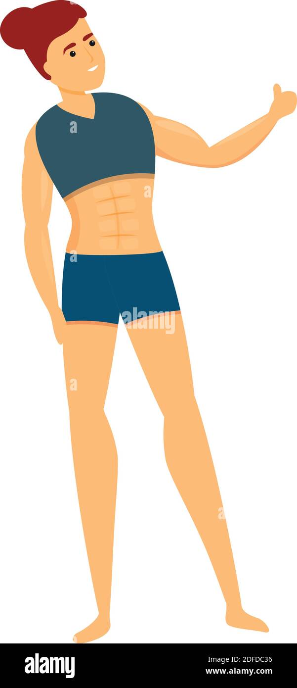 Woman bodybuilding icon. Cartoon of woman bodybuilding vector icon for ...