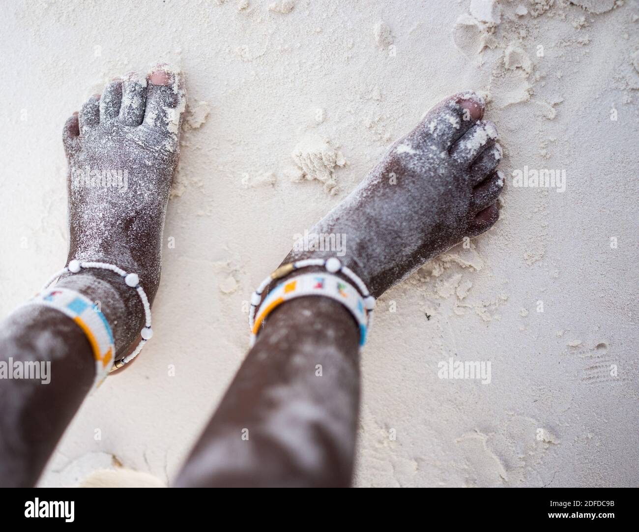 African tribe girl feet Stock Photo - Alamy