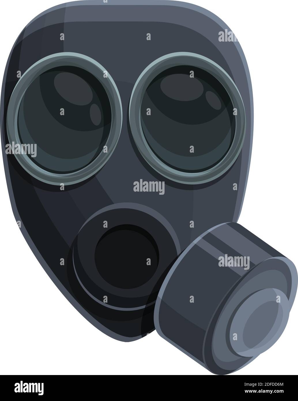 Military gas mask icon. Cartoon of military gas mask vector icon for ...