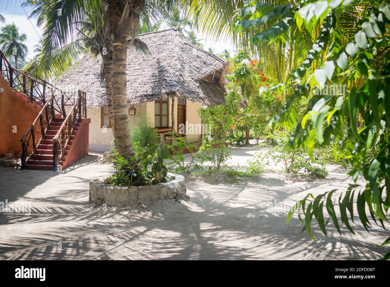 Tropical traditional resort Stock Photo - Alamy
