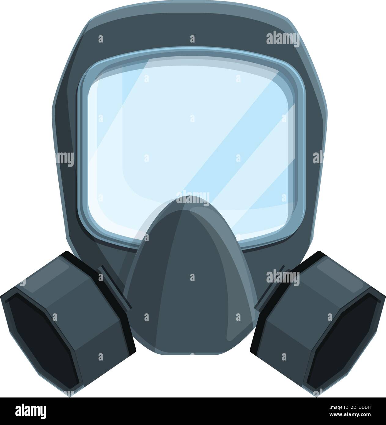 Pollution gas mask icon. Cartoon of pollution gas mask vector icon for ...