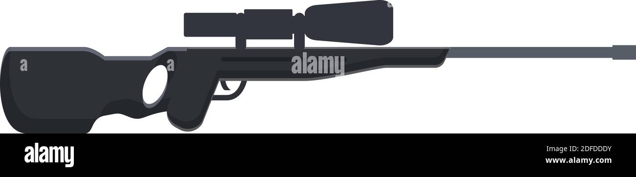 Sniper weapon gun icon. Cartoon of sniper weapon gun vector icon for ...