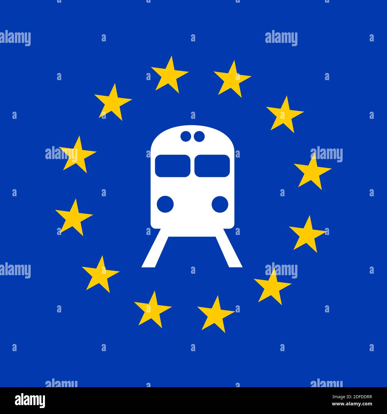 European Union and travelling and transportation by train on the ...