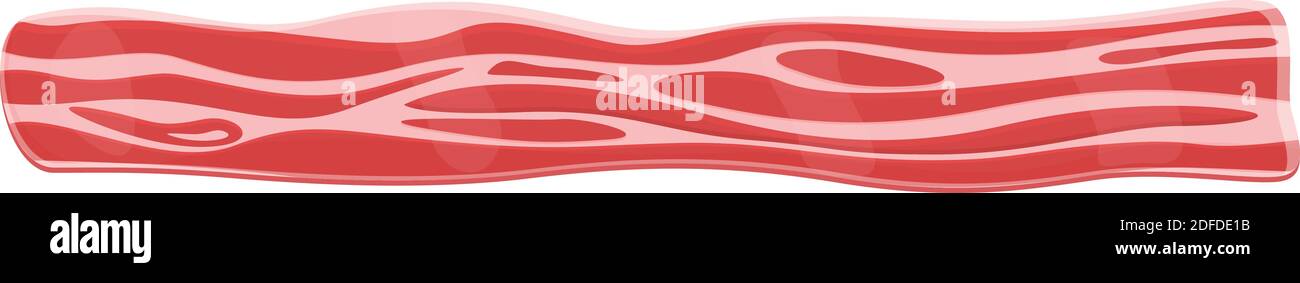Bacon icon. Cartoon of bacon vector icon for web design isolated on ...