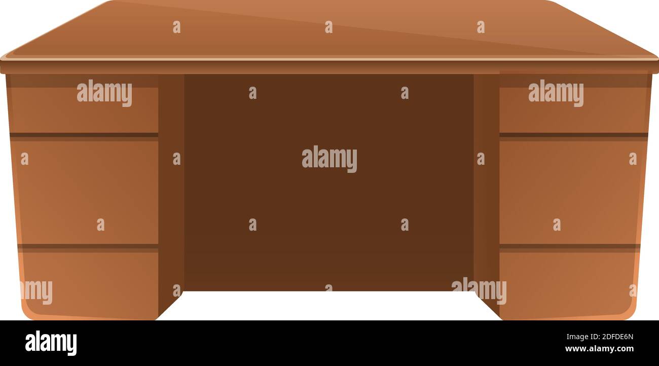 Office table icon. Cartoon of office table vector icon for web design ...