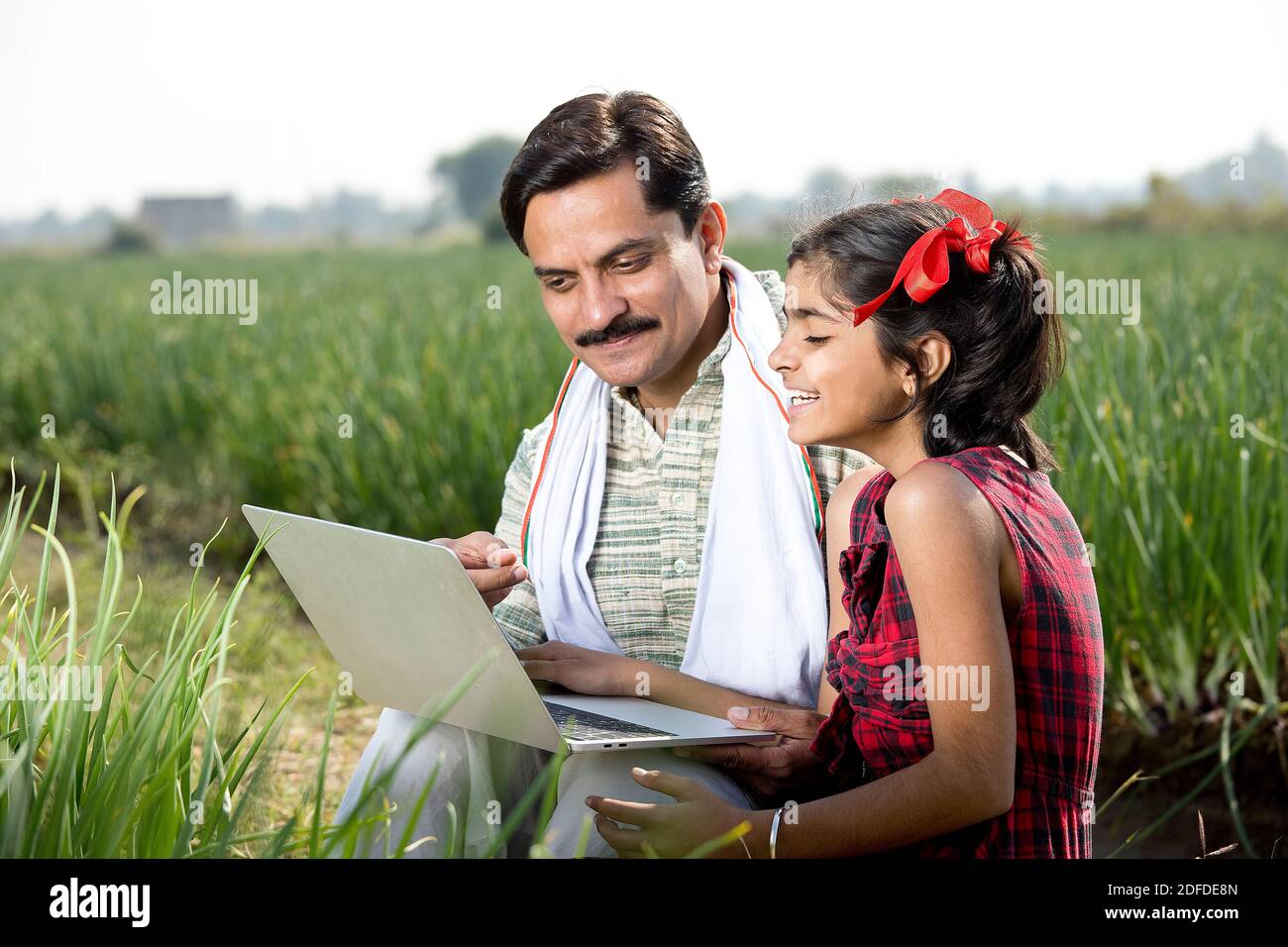 Indian farmer with laptop hi-res stock photography and images - Alamy