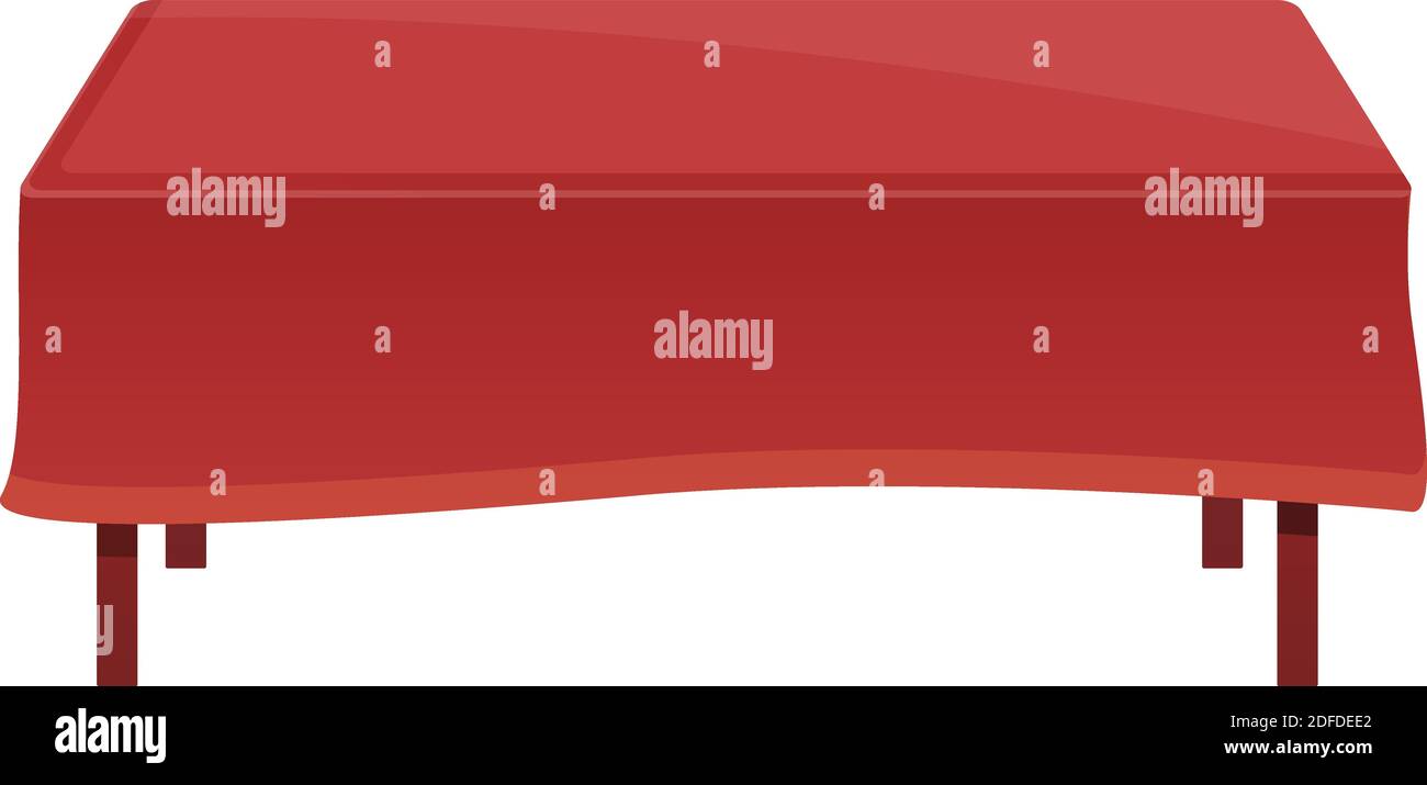 Red holiday table icon. Cartoon of red holiday table vector icon for ...