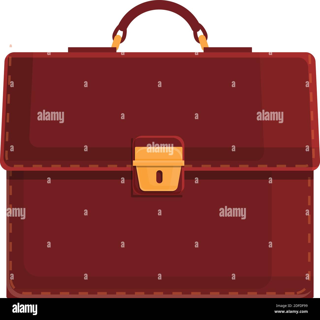Leather briefcase icon. Cartoon of leather briefcase vector icon for ...