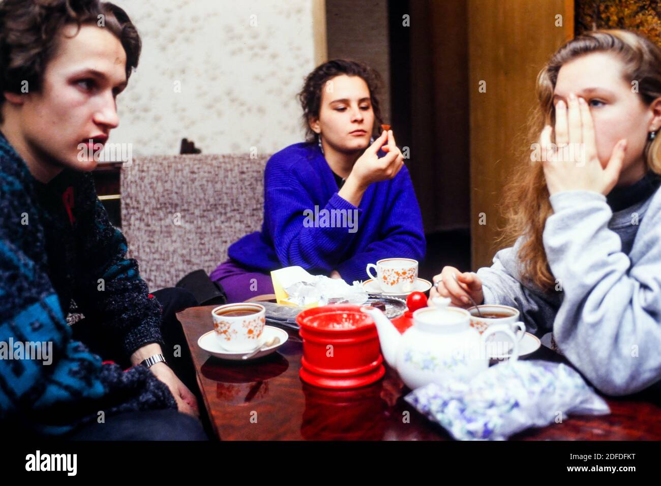 Teenagers from the russian golden youth, Moscow, CEI, Fomer USSR, 1992 ...