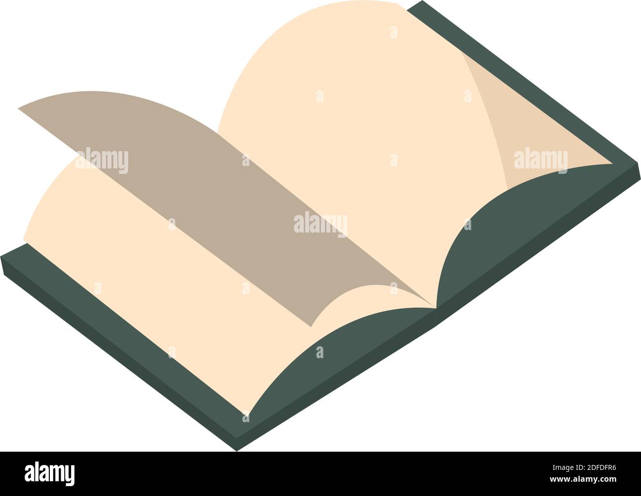 open book without text library, educational or learning vector ...