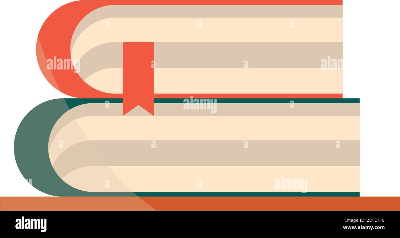 books in stack encyclopedia and literature vector illustration style ...
