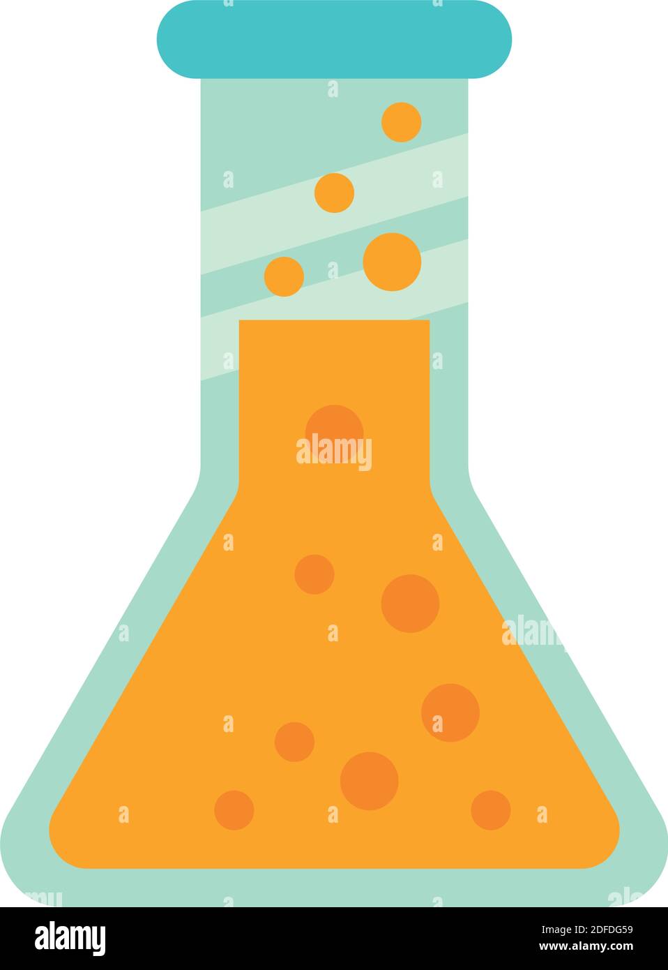 medical tube test flask laboratory flat icon vector illustration design ...