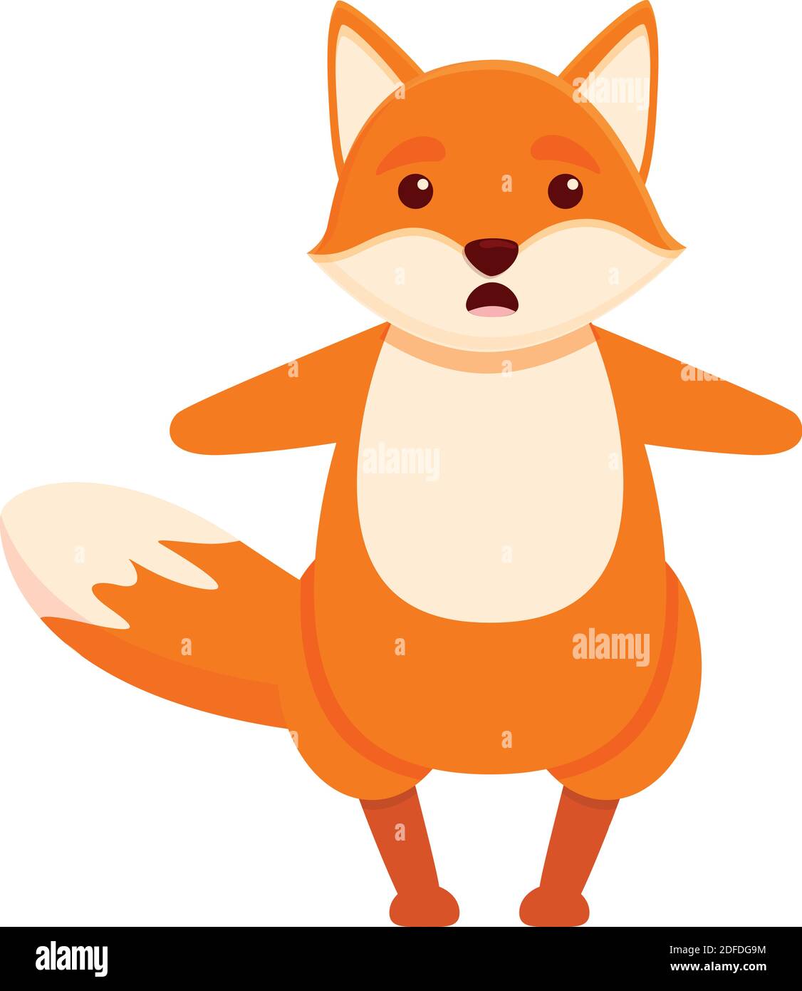 Scared fox icon. Cartoon of scared fox vector icon for web design ...
