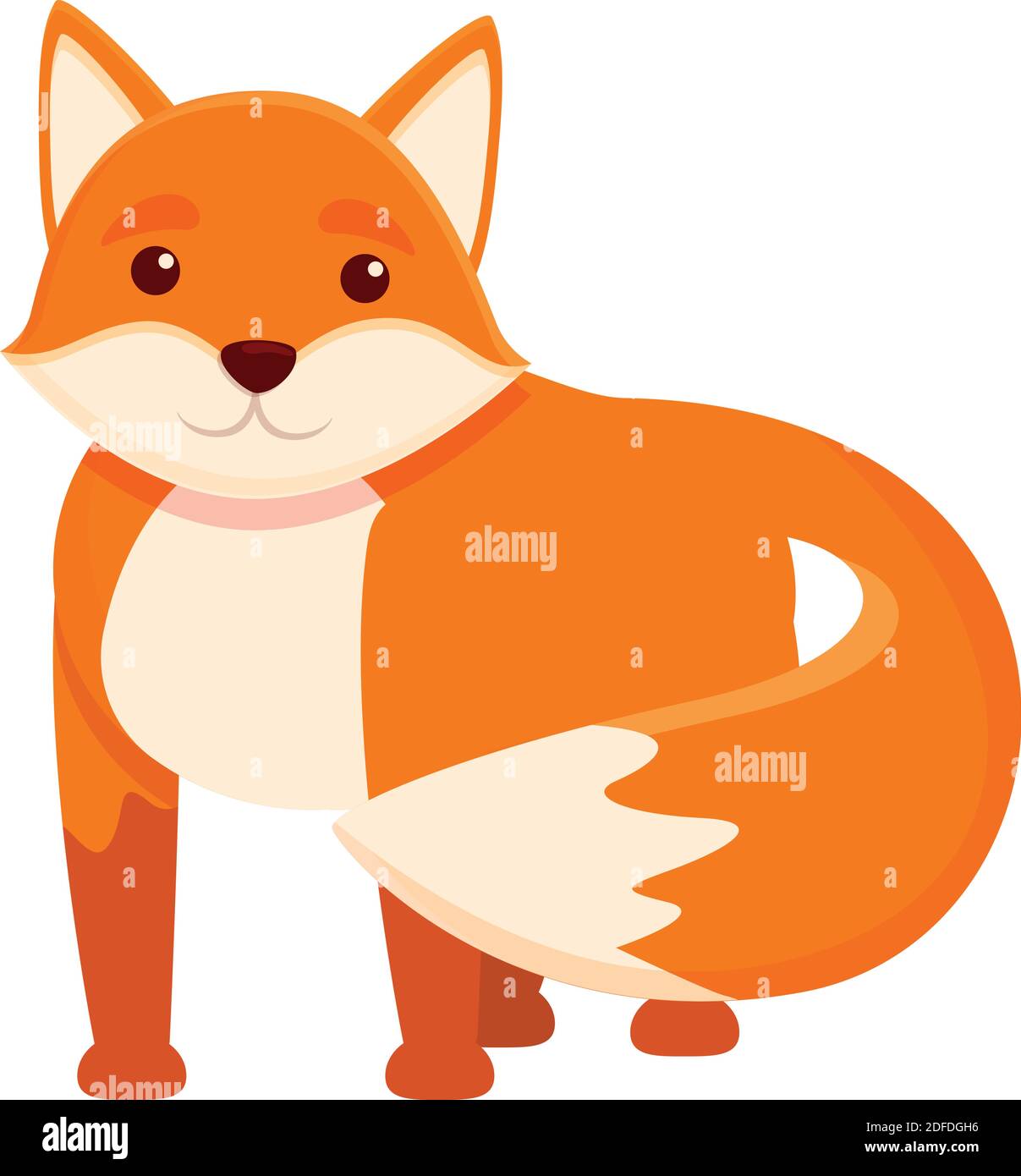 Cute smiling fox icon. Cartoon of cute smiling fox vector icon for web ...