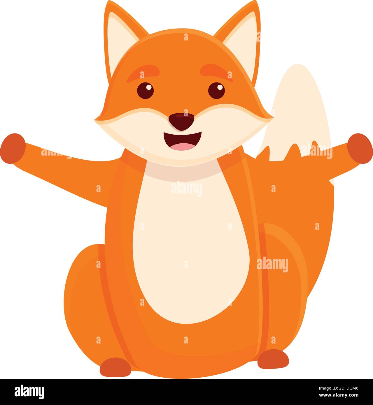 Happy fox icon. Cartoon of happy fox vector icon for web design ...