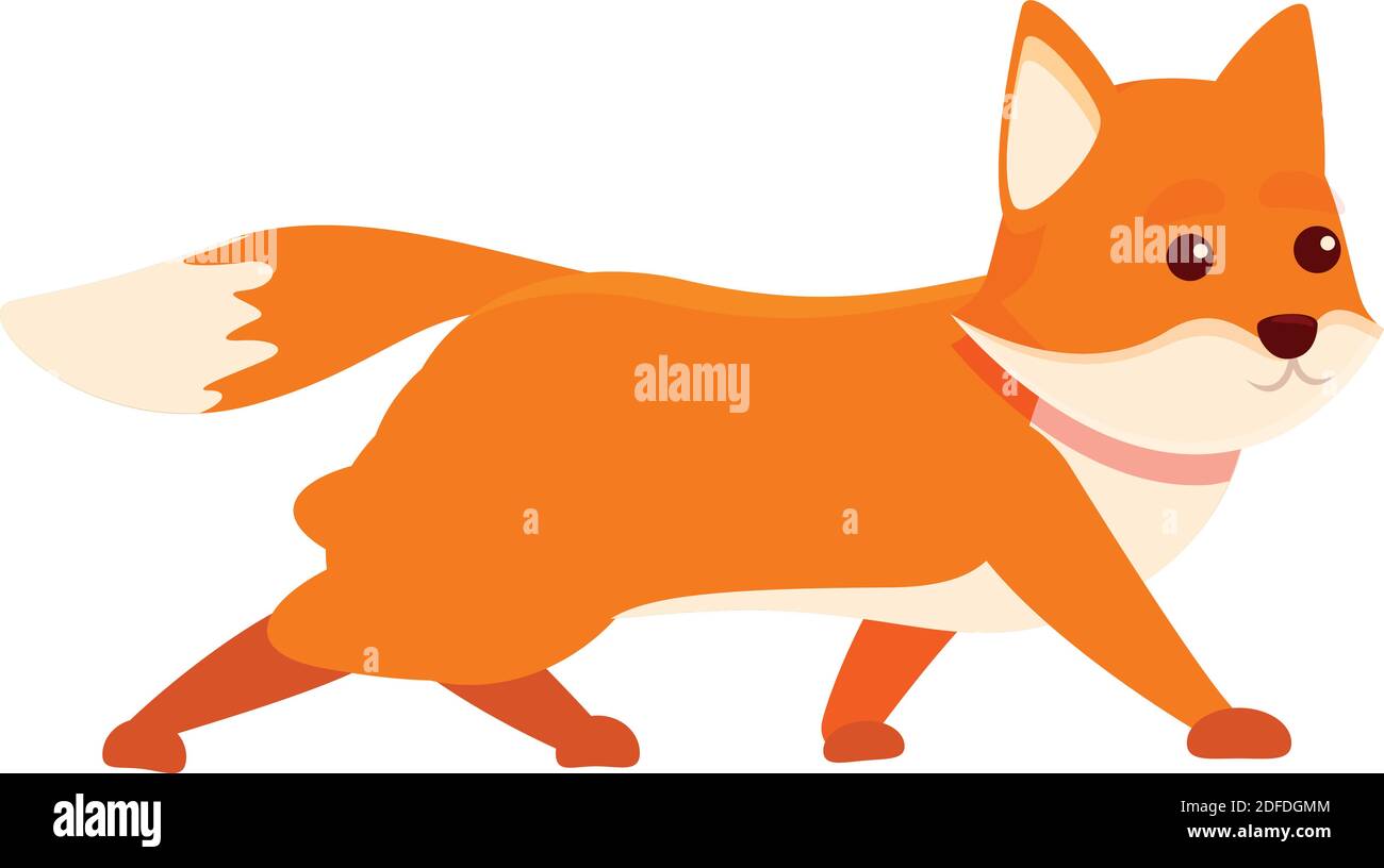 Walking fox icon. Cartoon of walking fox vector icon for web design ...
