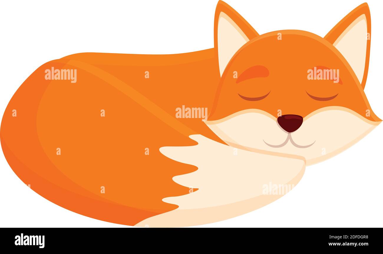 Sleeping Fox Cartoon
