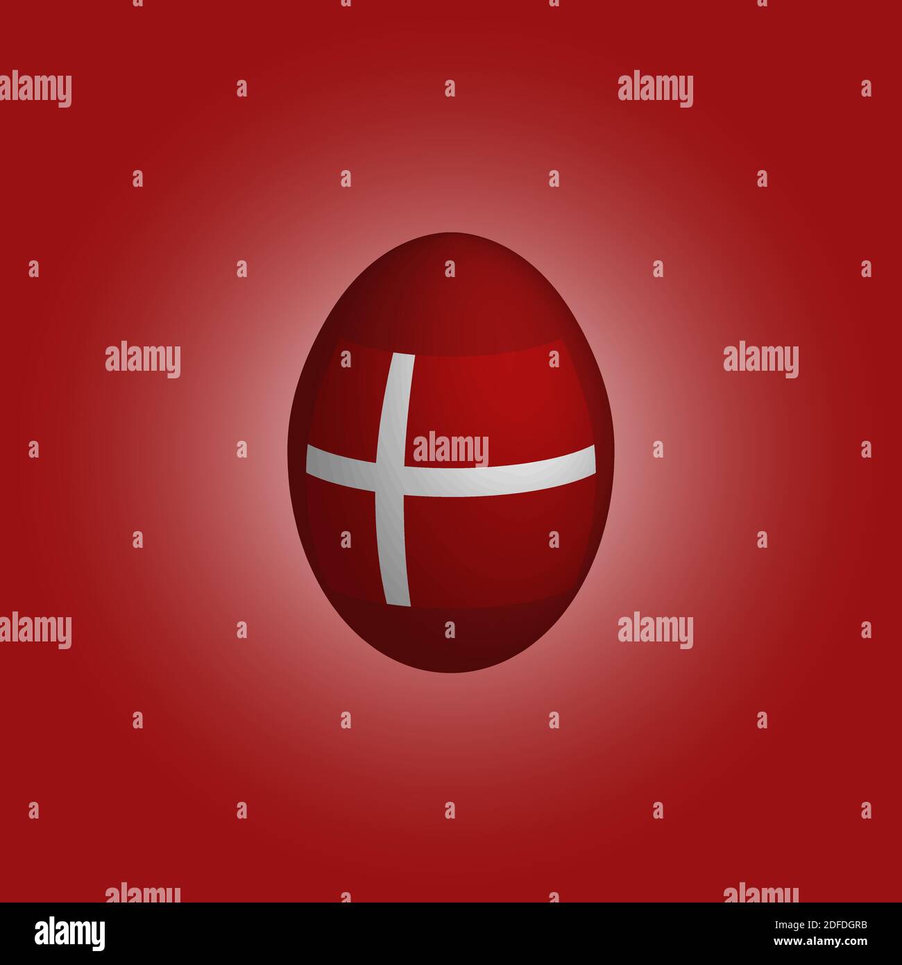 Easter egg with the flag of Denmark. Easter in Denmark. A festive event ...