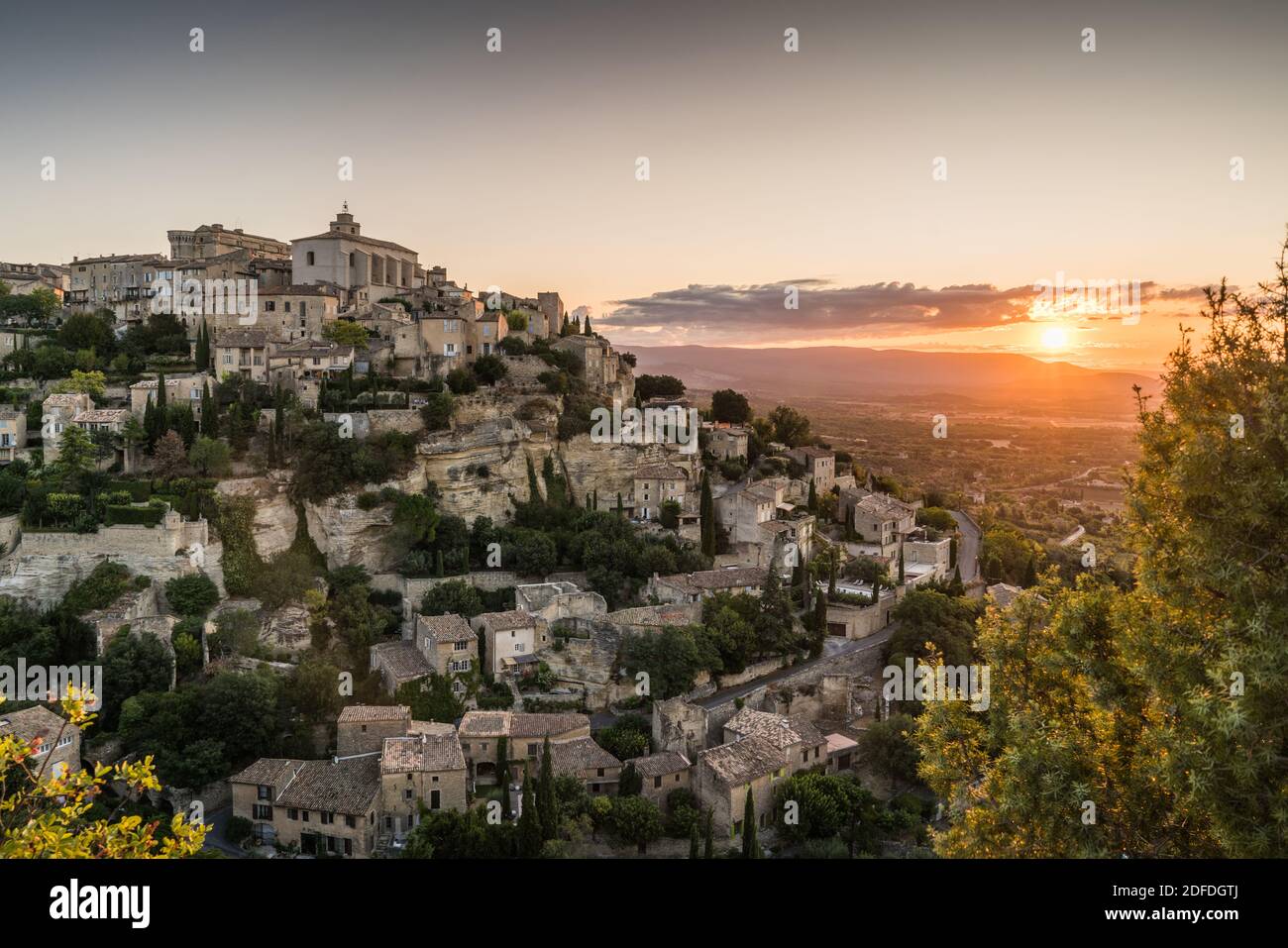 Aerial view of the Gordes, Provence, France, Europe Stock Photo - Alamy