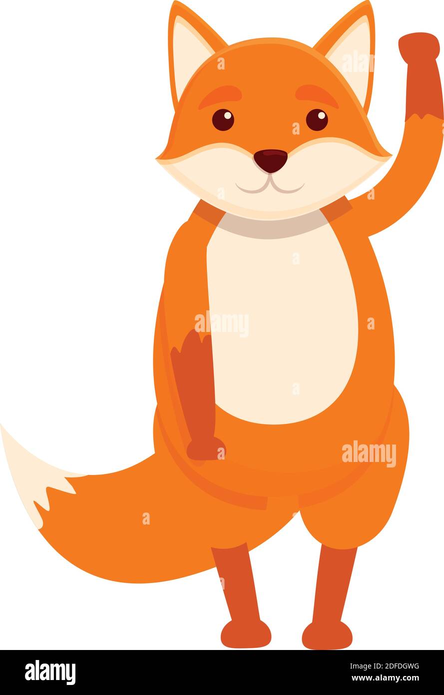 Fox say hello icon. Cartoon of fox say hello vector icon for web design ...