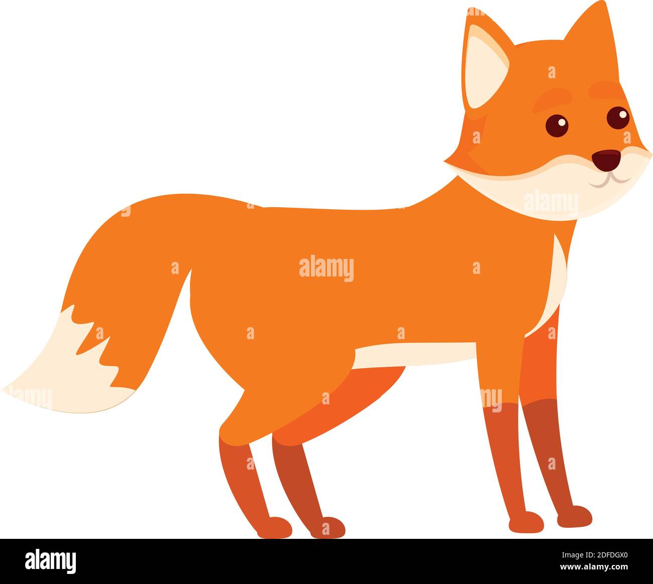 Kid fox icon. Cartoon of kid fox vector icon for web design isolated on ...
